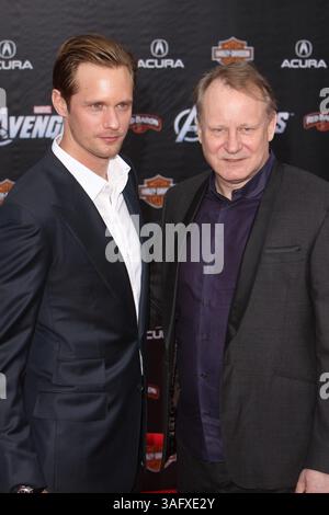 Alexander Skarsgard and father Stellan Skarsgard at the premiere of ...