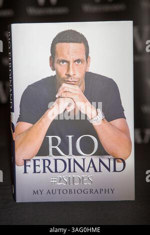 Rio Ferdinand signs his Autobiography "2 Sides" at Watersones Arndale ...