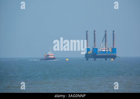 Cable laying Offshore Wind Farm Stock Photo - Alamy