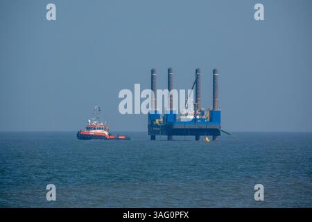 Cable laying Offshore Wind Farm Stock Photo - Alamy