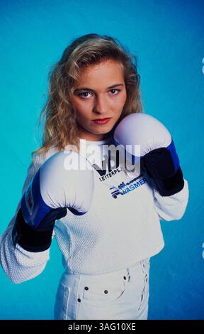 Regina Halmich, Boxerin, deutsche Meisterin 1992 bis 1994 als ...