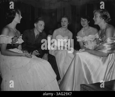 Three pretty girls and Cadet Neville Miles. From left, Lyn Davidson ...