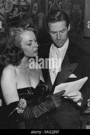 AVA Gardner & Bullfighter Mario Cabre on the set of "Pandora & th ...