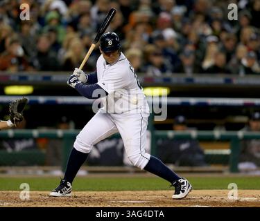 Detroit Tigers' Miguel Cabrera looks on before a baseball game against ...