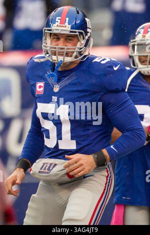 New York Giants long snapper Casey Kreiter (59) warms up before an NFL ...