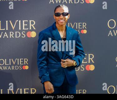 Myles Frost attends the 2025 Olivier Awards with Mastercard, at the ...