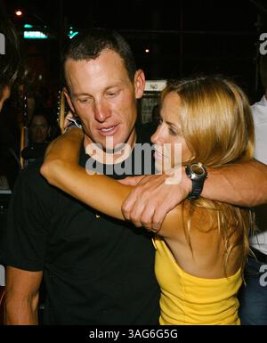 Aug 15, 2004; Dallas, TX, USA; CHERYL CROW with her man, cyclist LANCE ...