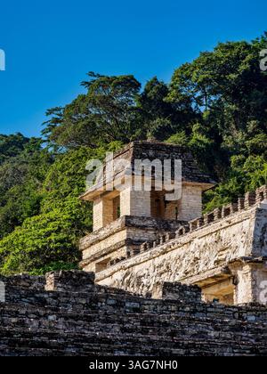 The Palace, detailed view, Palenque Archaeological Site, Palenque ...