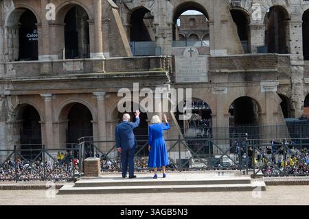 Italy, Rome, 8 April, 2025 : Visit of the Royals of the United Kingdom ...