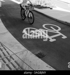 Kopenhagen, Daenemark, DK - Radfahrer auf der Bryggebroen-Bruecke 16.10 ...