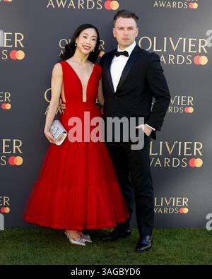Sarah Chun attends the Olivier Awards 2025 at the Royal Albert Hall in ...