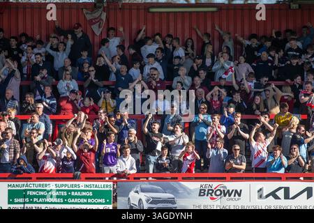 Traditional standing terrace at English football stadium Stock Photo ...