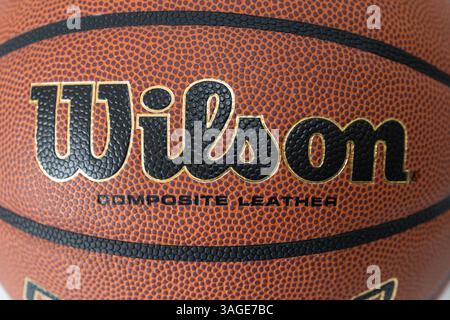 Lviv, Ukraine - April 8, 2025: Wilson Reaction PRO basketball Stock ...