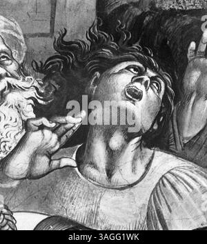Detail from the fresco The call of the elected ones in the Chapel of St ...
