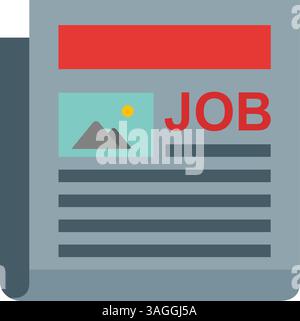 Newspaper Job Ad icon vector. Suitable for mobile apps, web apps and ...