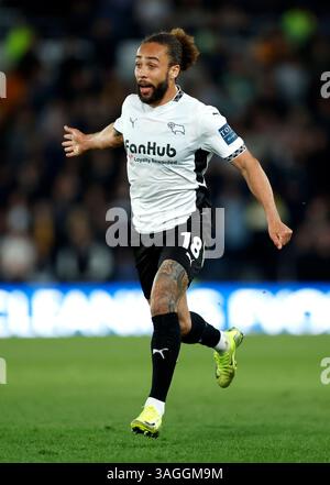 Derby County's Marcus Harness during the Sky Bet Championship match at ...