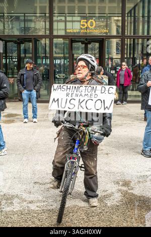 Chicago, Illinois, USA - April 5th, 2025: The "Hands Off" protest in ...