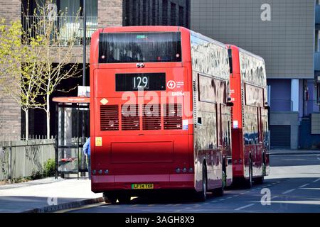 The new TfL Route 129 extension via the Silvertown Tunnel runs to a ...