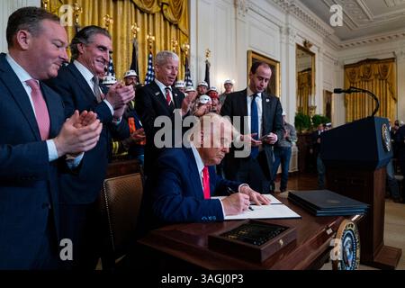 Energy Secretary Chris Wright and EPA Administrator Lee Zeldin listen ...