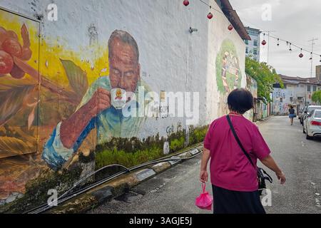 Muar, Malaysia - Mar 25, 2025: Street Art lane, part of Muar Cultural ...