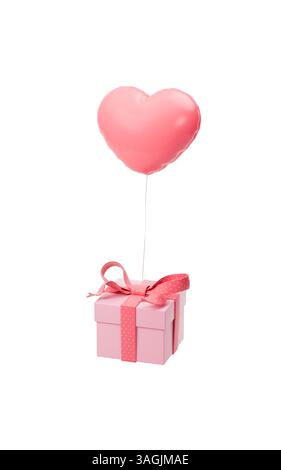 Love heart with 3d cartoon style, festival celebration, 3d rendering ...