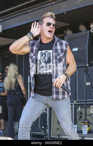 Professional Wrestler and Singer Chris Jericho of Fozzy performs ...