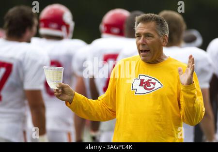 Kansas City Chiefs quarterbacks coach Mike Kafka watches Patrick ...