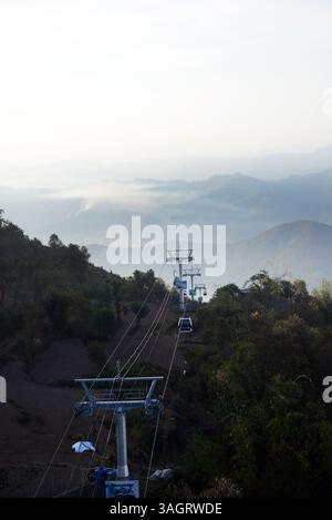 The Annapurna cable car to the top of Sarangkot hill near Pokhara ...