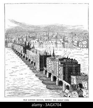 Illustration from 'Old London Bridge, a Romance of the Sixteenth ...