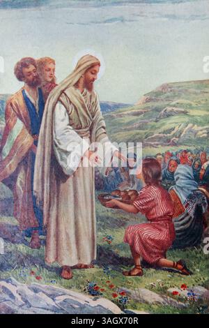 Illustration of The Loaves and The Fishes by (Feeding the Five Thousand ...