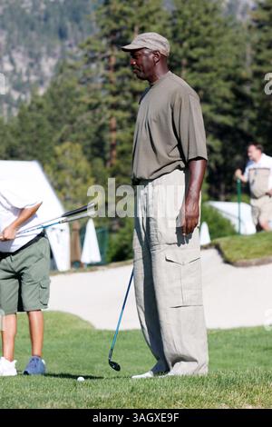Former NBA player Michael Jordan speaks during a celebration of life ...