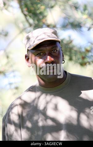 Former NBA player Michael Jordan speaks during a celebration of life ...