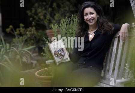 Elizabeth Lily Hills of Carmel, Calif. with her book, The Stock Photo ...