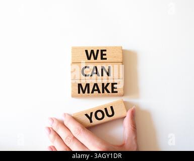 Support symbol. Concept words What can we do for you on colored paper ...