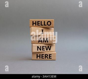 Hello I am a new hire symbol. Concept words Hello I am a new hire on ...
