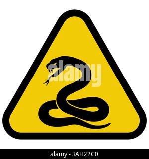 Danger. Snake. Warning sign. Beware of the snake. Vector illustration ...
