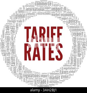 Tariff Rates word cloud conceptual design isolated on white background ...