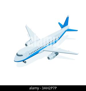 Plane on ground color icon. Jet runway. Airplane landing strip. Air ...