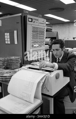 IBM vintage bank computing system, Buenos Aires, Argentina, May 26 ...
