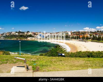 The iconic Coogee Beach and Bay looking down from Dolphin Point on ...