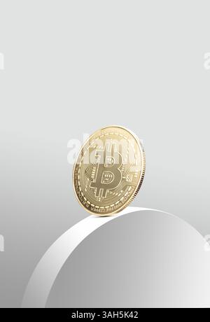 Cryptocurrency and business concept. On the surface with the image of ...