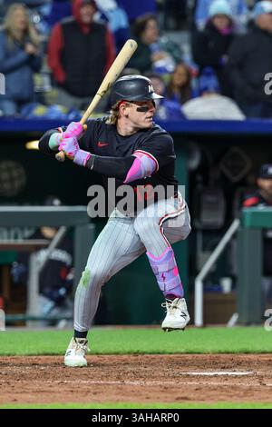 Harrison Bader #12 of the Minnesota Twins swings the bat during a game ...