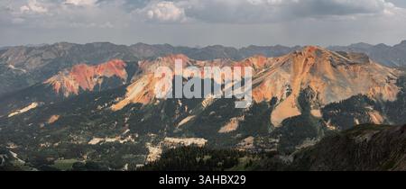 The extremely colorful Red Mountain #3 (12,890') in the San Juan Range ...