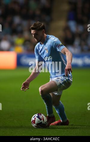 Jack Rudoni of Coventry City with the ball during the Sky Bet ...
