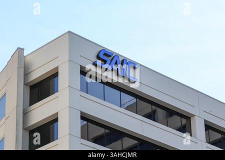 SAIC office sign on the office building in Orlando, Florida, USA Stock ...