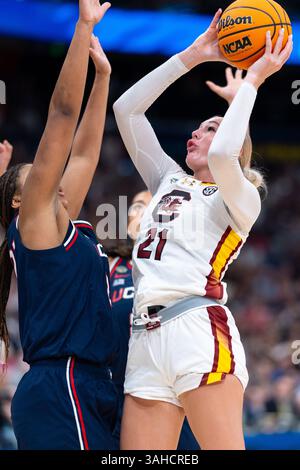 UConn forward Sarah Strong (21) in action during the second half of an ...
