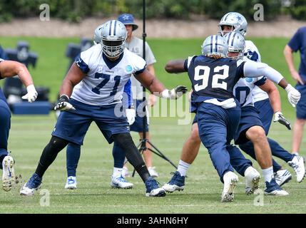 Dallas Cowboys offensive guard Zack Martin (70) lines up for a play ...