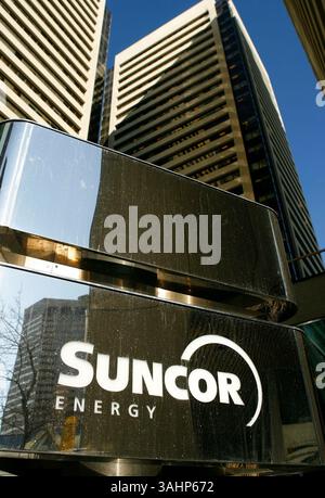Mar 18, 2008 - Calgary, Alberta, Canada - Signage outside the Suncor ...