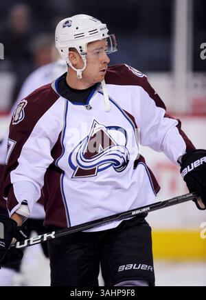 NHL profile photo on Colorado Avalanche player Brad Hunt at a game ...