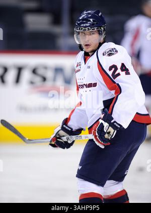 Profile photo on Lethbridge Hurricanes C Luke Cozens during WHL ...
